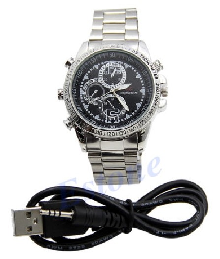 RELÓGIO DE PULSO COM MINI CÂMERA ESPIÃ 08GB por R$320,00