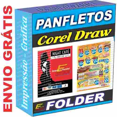 257 Arte Panfleto Folheto Folder Modelos Editável Corel Draw por R$16,00