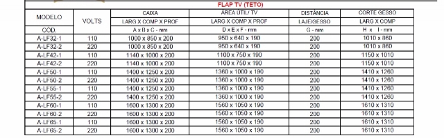 Flap para TV de Teto 42 D-LF1050 Projetelas