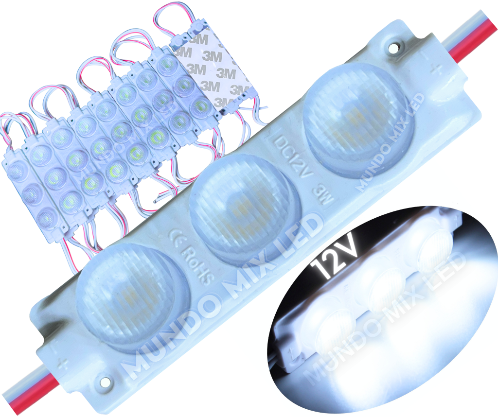 KIT 20pçs Módulo Led 3030 3W 3-LEDs SUPER LED
