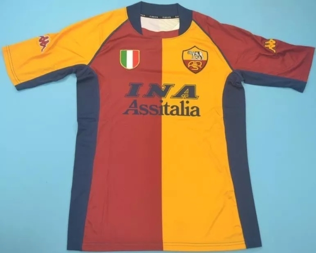 CAMISA RETRÔ ROMA (ITÁLIA) 2001 / 2002 - UNIFORME 4 por R$174,99