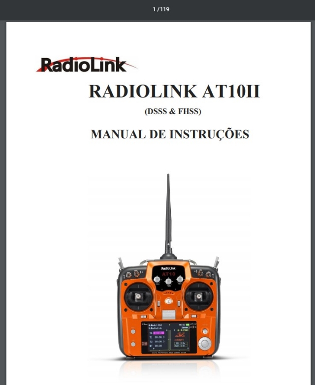 Manual Português Rádio Controle Radiolink At10 2