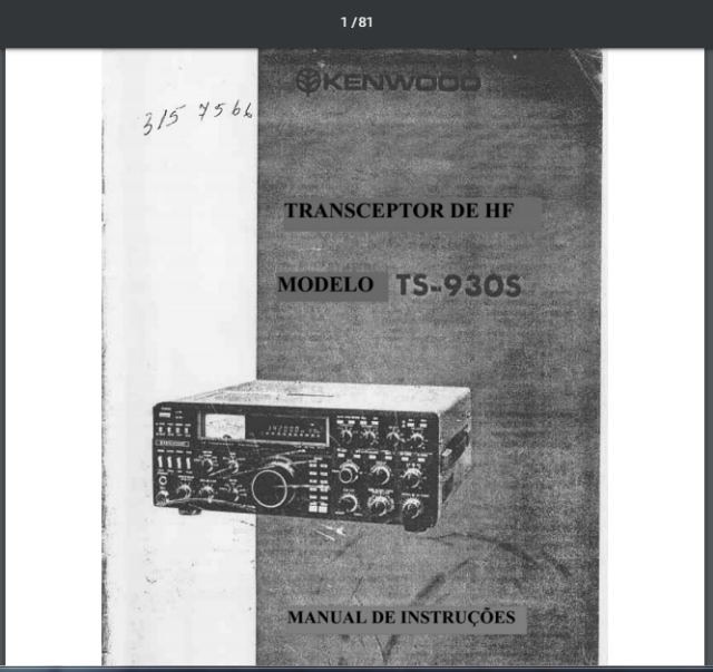Manual Em Português Do Rádio Kenwood Ts-930s