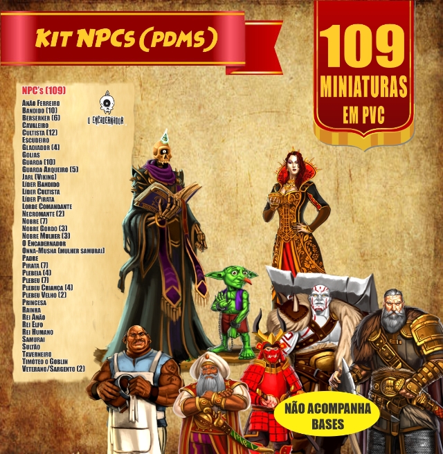 miniaturas de pvc rpg kit npc